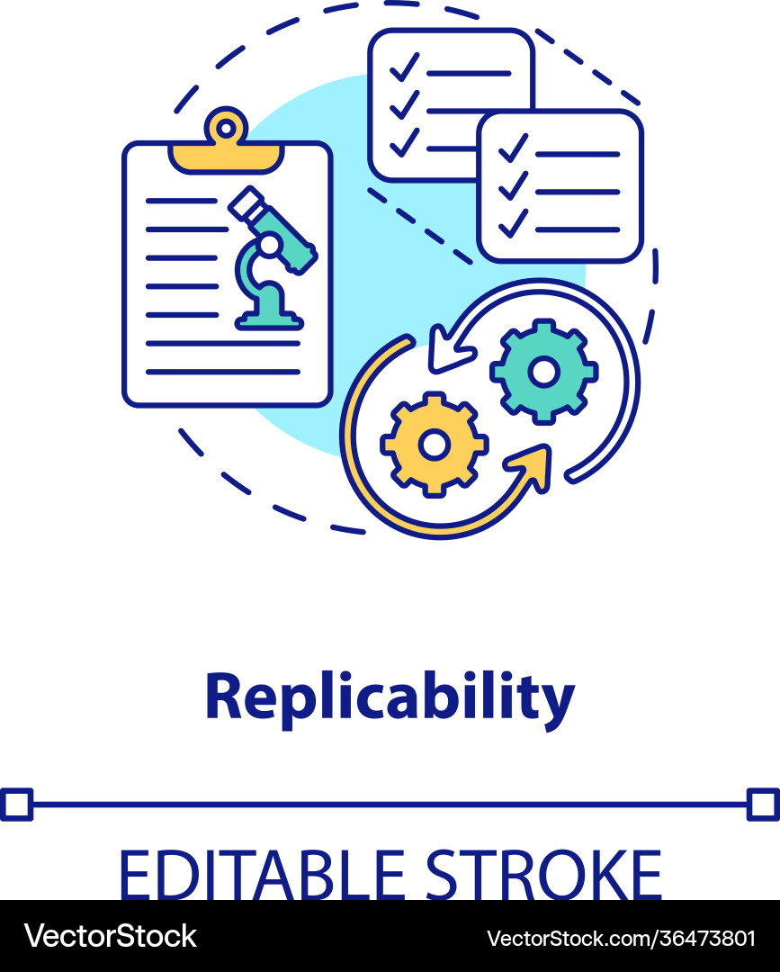 Replicability concept icon – Royalty-Free Vector | VectorStock