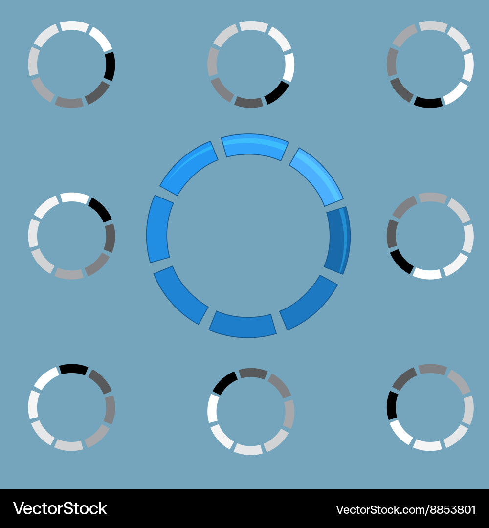 Round preloader animation frame Royalty Free Vector Image