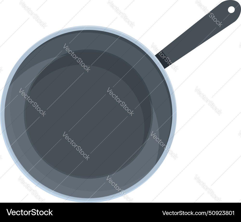 Top view pan icon cartoon home utensil Royalty Free Vector
