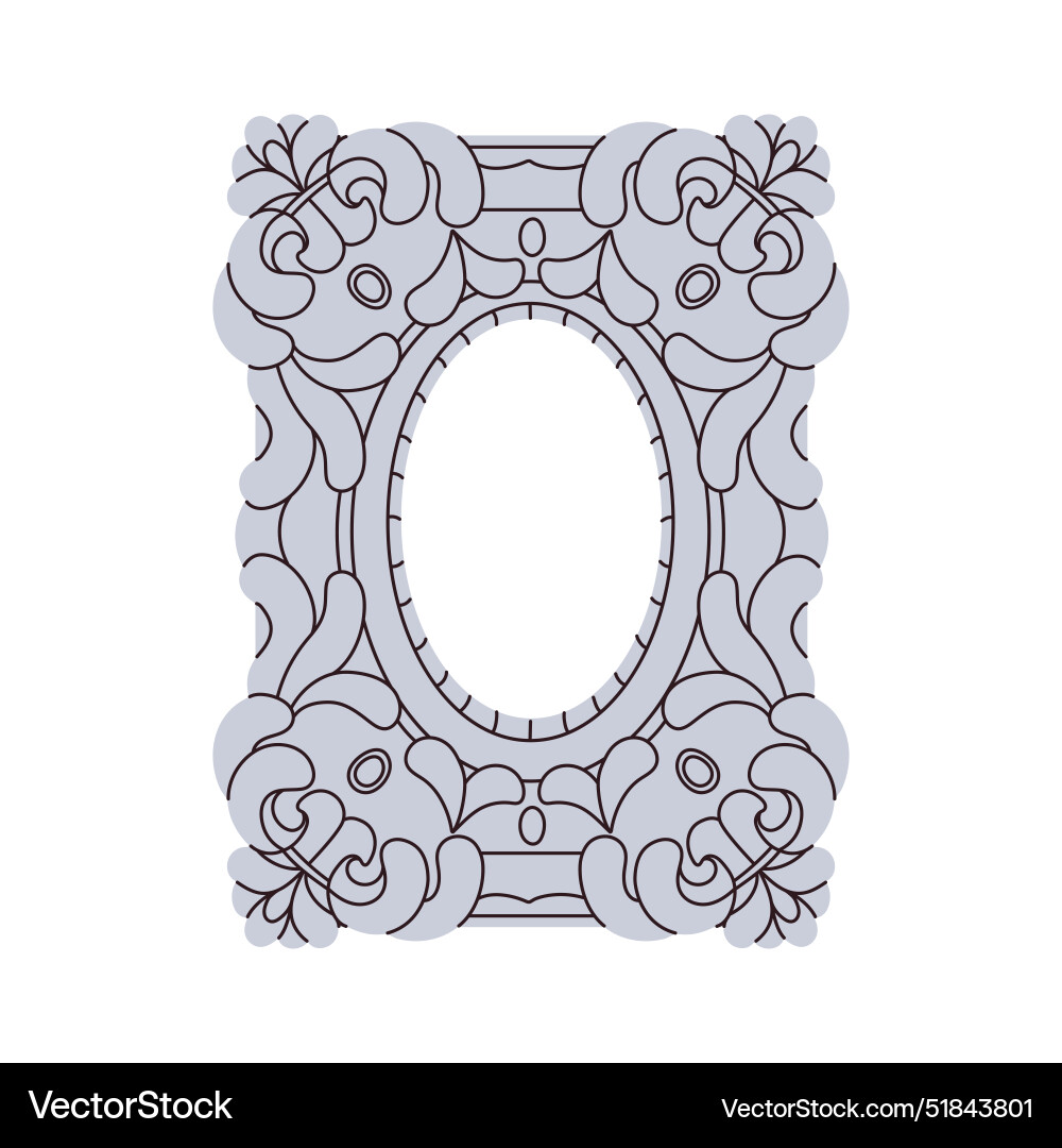 Vintage painting frame baguette framework Vector Image