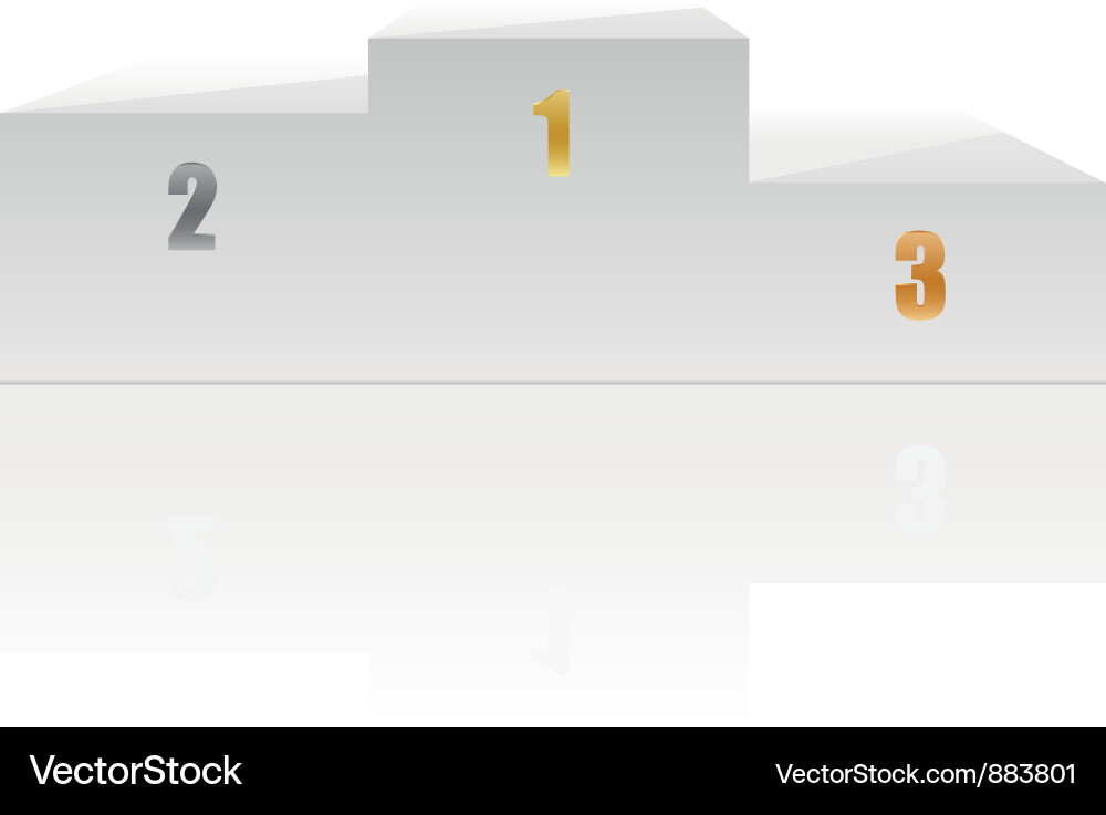 White podium with numbers Royalty Free Vector Image