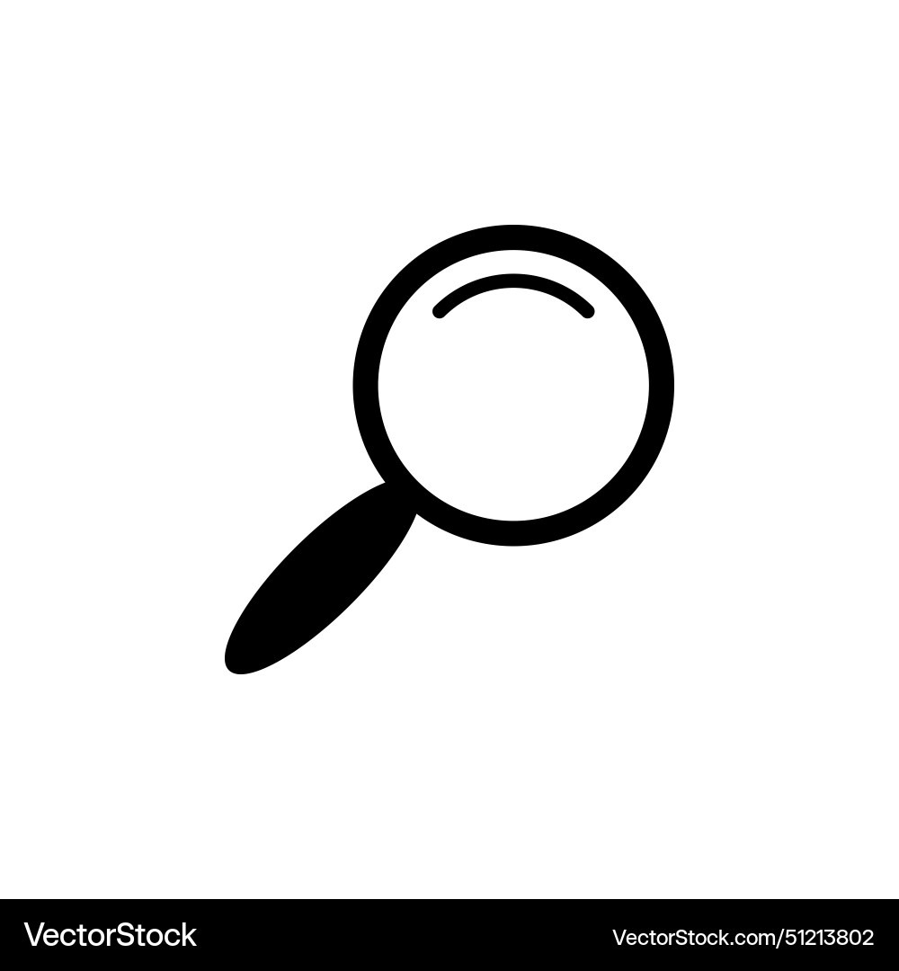 Magnifying glass research find flat icon Vector Image
