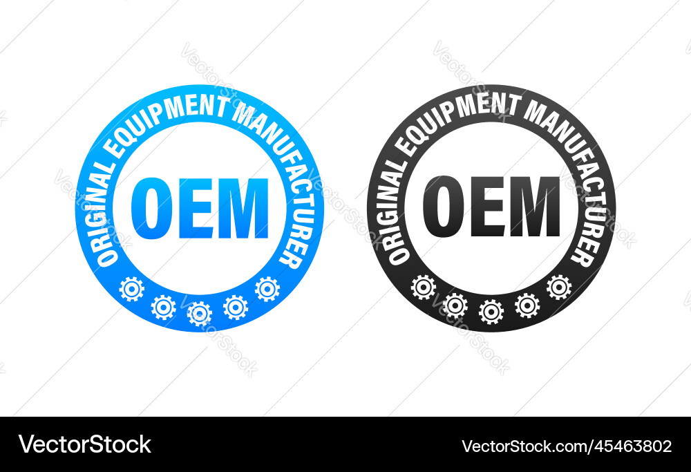 Oem - original equipment manufacturer Royalty Free Vector