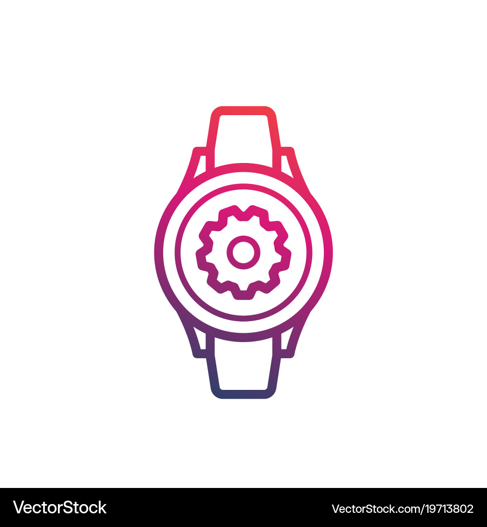 Watch repair icon logo Royalty Free Vector Image