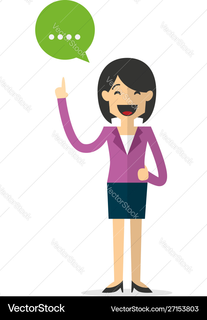 A businesswoman talking Royalty Free Vector Image