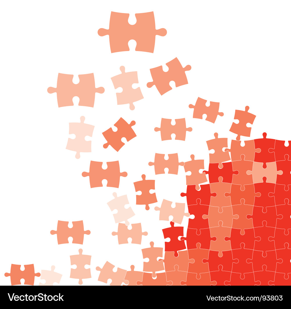 Abstract Explosion Puzzle Royalty Free Vector Image