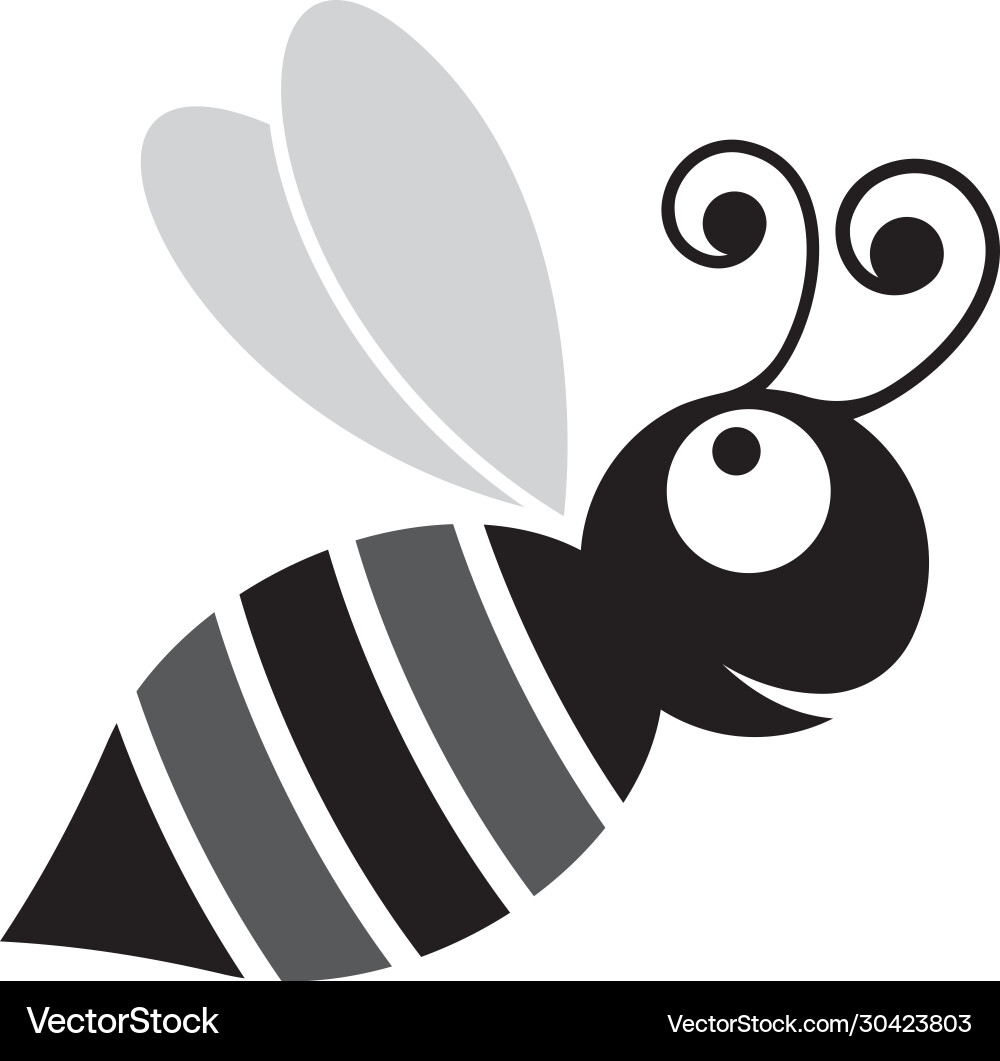 Cute Bee Icon Royalty Free Vector Image - VectorStock