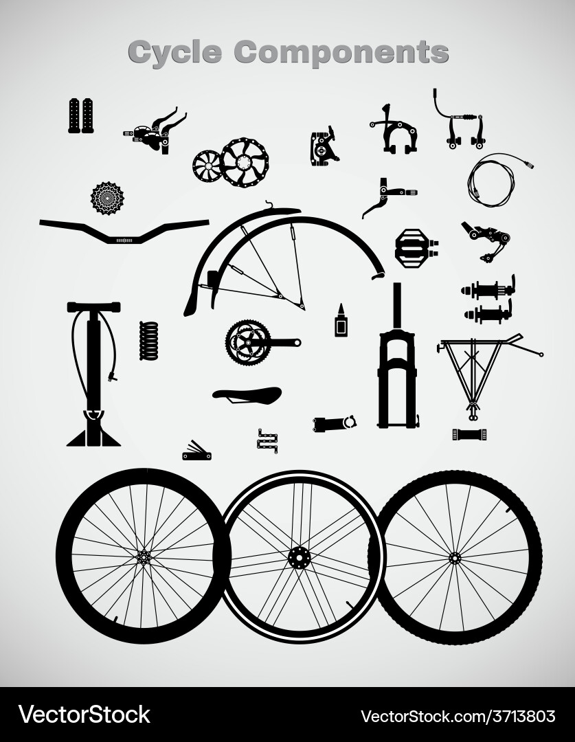 Cycle components Royalty Free Vector Image - VectorStock