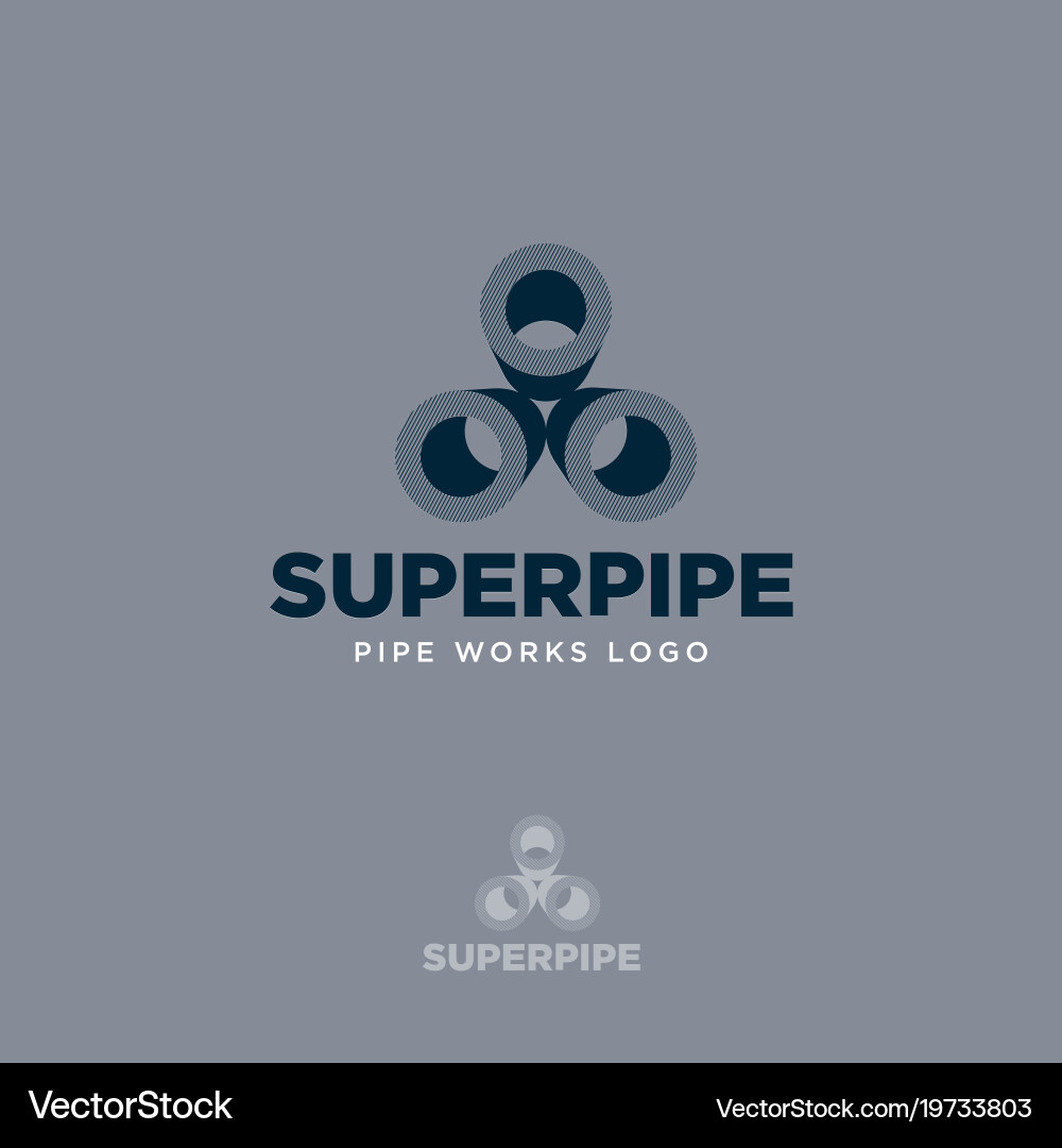 Industrial Piping Logo Template Royalty Free Vector Image