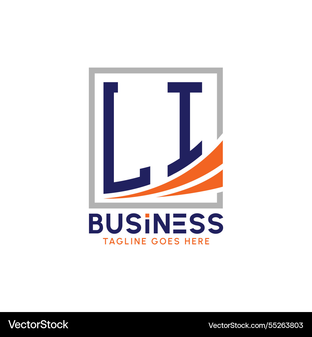 Letter li business logo modern Royalty Free Vector Image