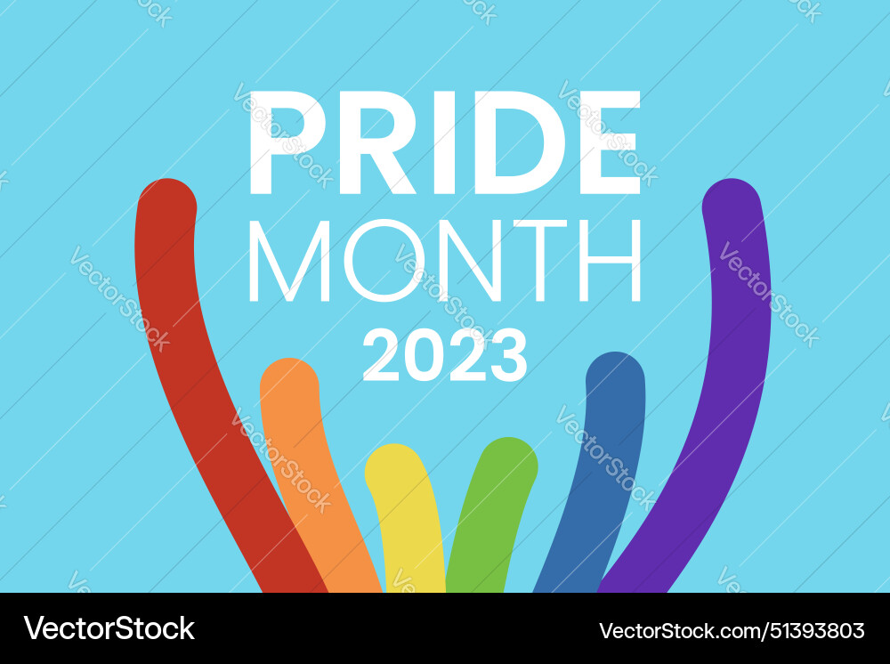 Lgbt Pride Month Banner Abstract Rainbow Stripes Vector Image