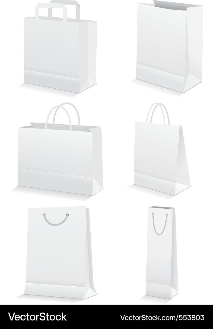 Paper bags Royalty Free Vector Image - VectorStock