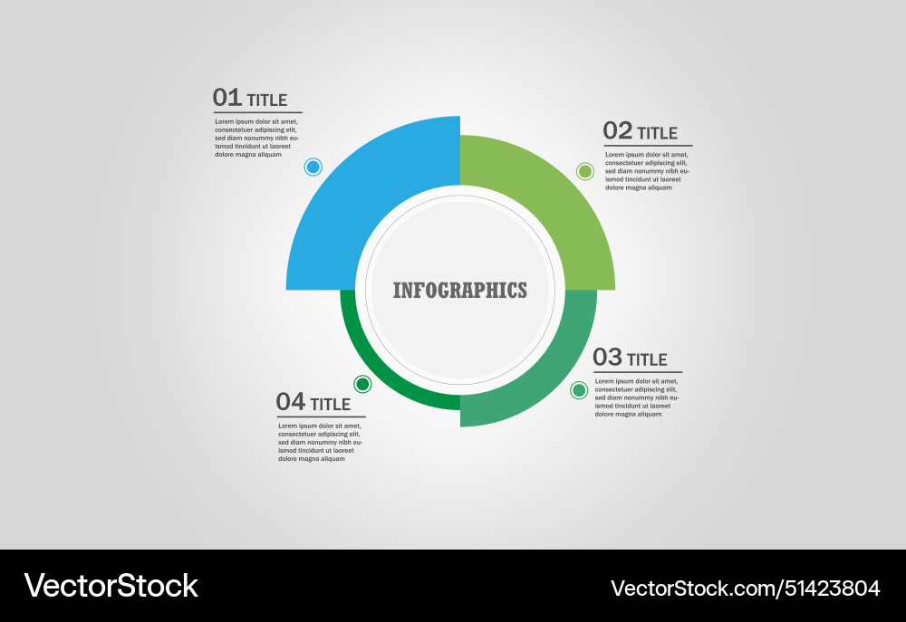 4 points infographic for a business Royalty Free Vector