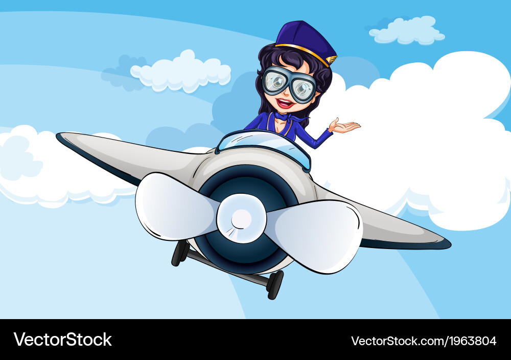 A hostess on plane Royalty Free Vector Image - VectorStock