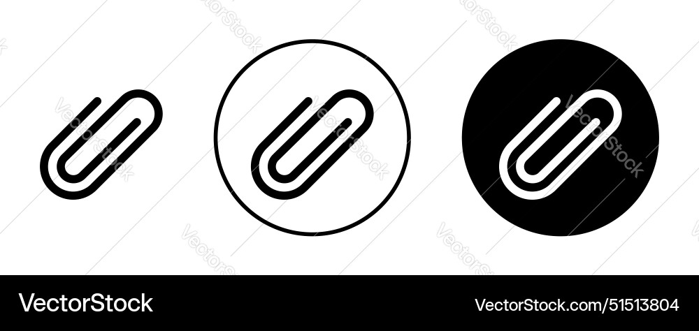 Attachment clip icon Royalty Free Vector Image