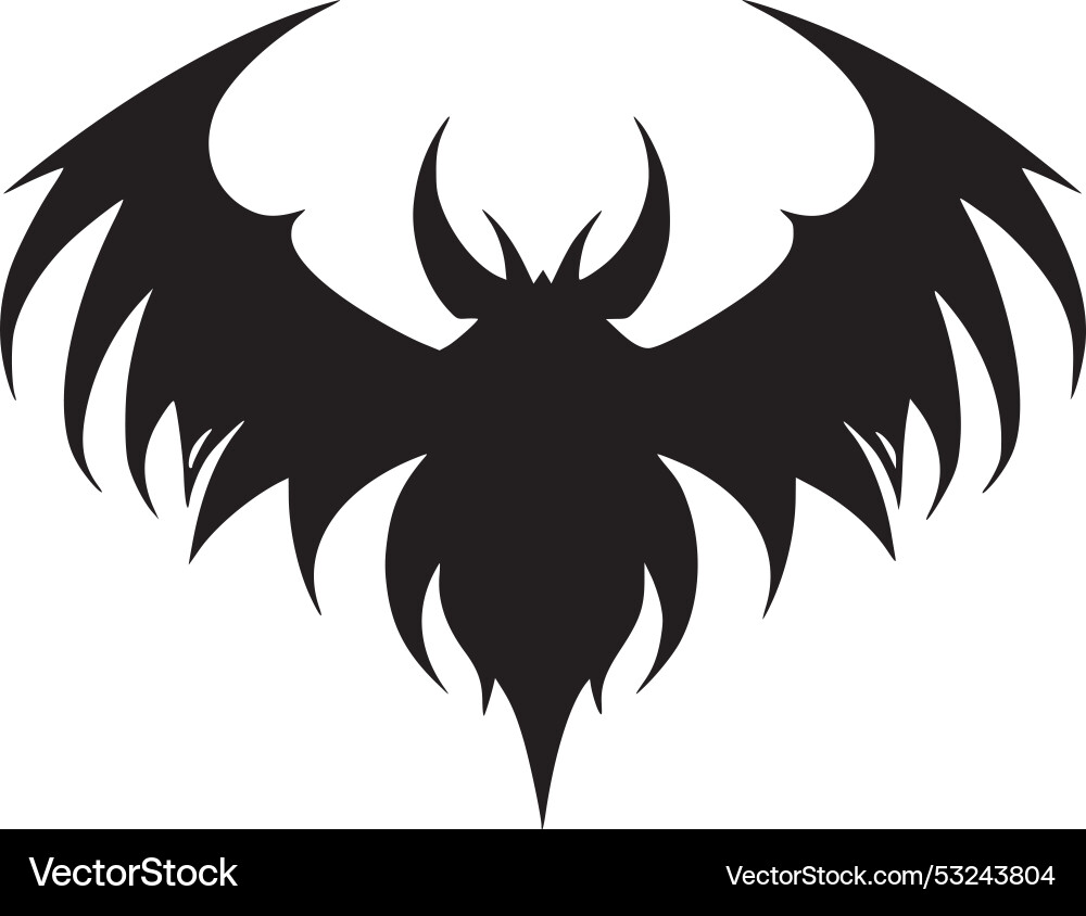 Bat - minimalist and flat logo Royalty Free Vector Image