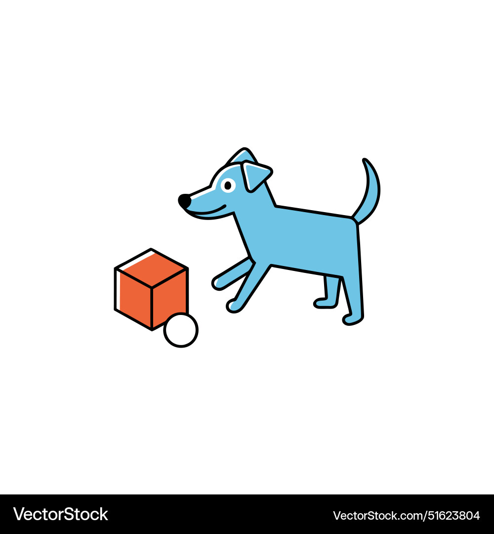 Boxer dog reading icon Royalty Free Vector Image