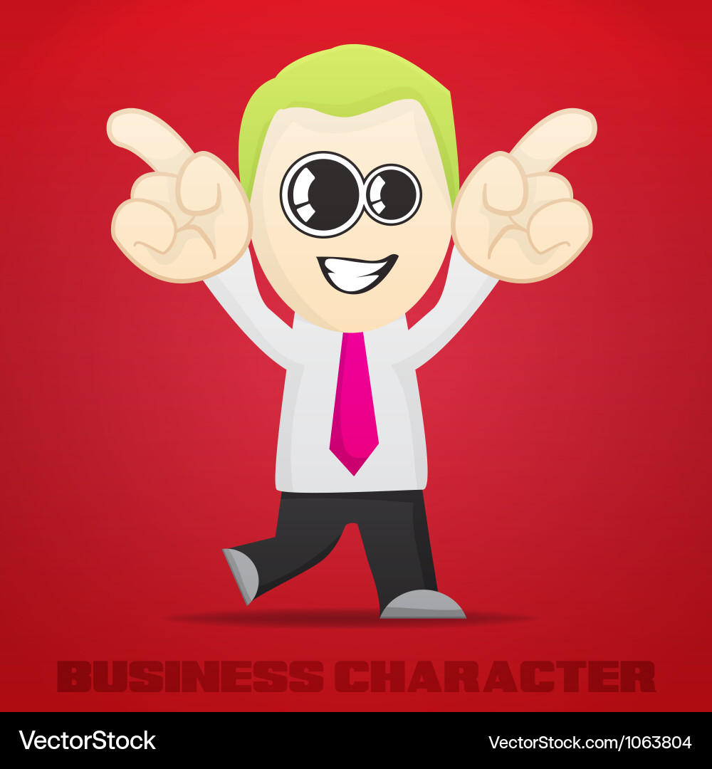 Cartoon business character Royalty Free Vector Image