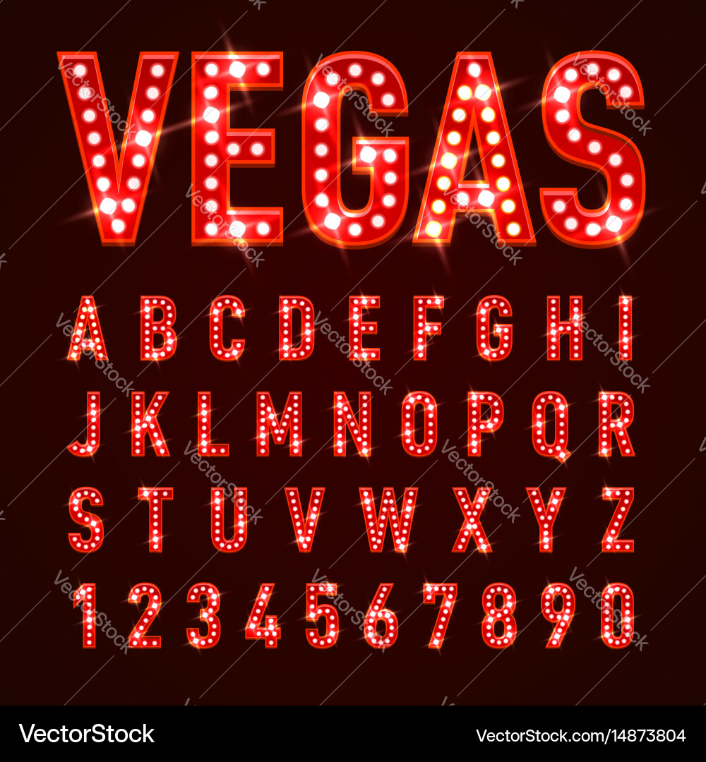 Casino letters Royalty Free Vector Image - VectorStock