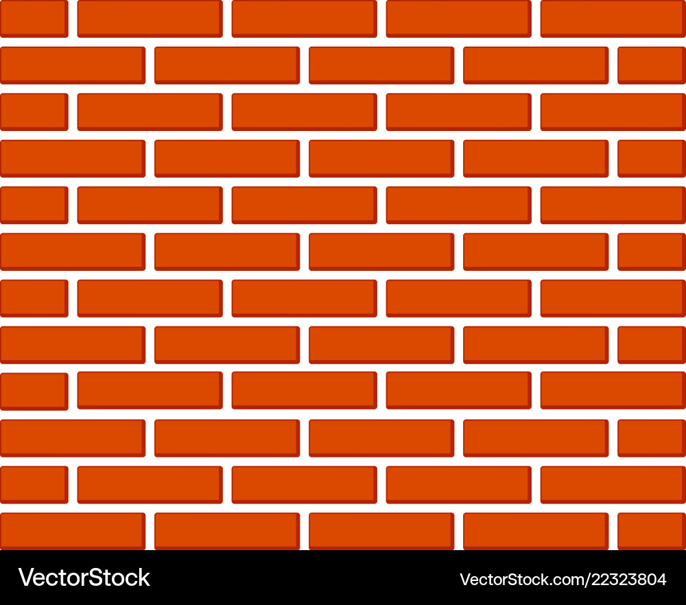 Colorful cartoon brick wall Royalty Free Vector Image