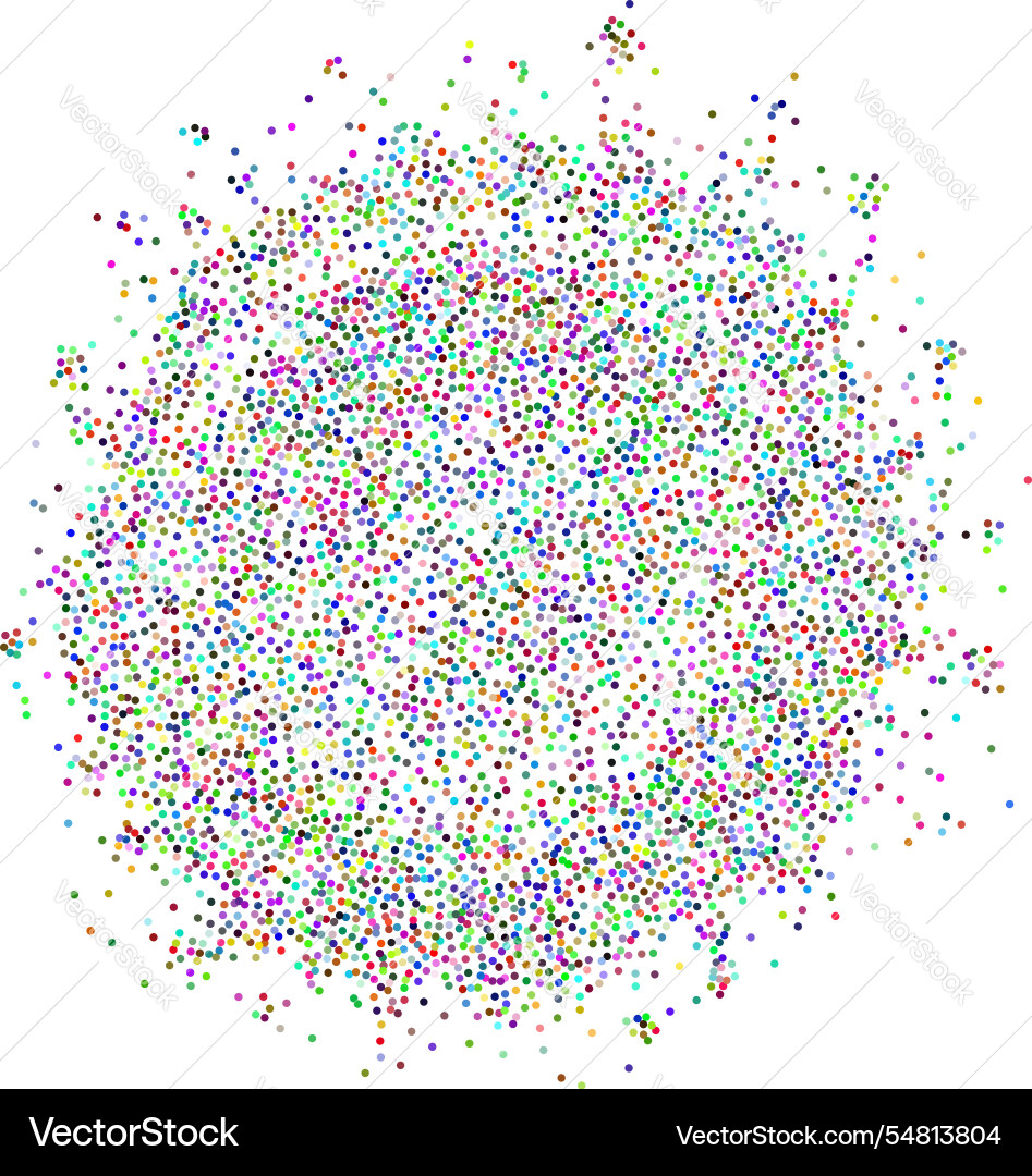 Colorful glitter dots circle Royalty Free Vector Image