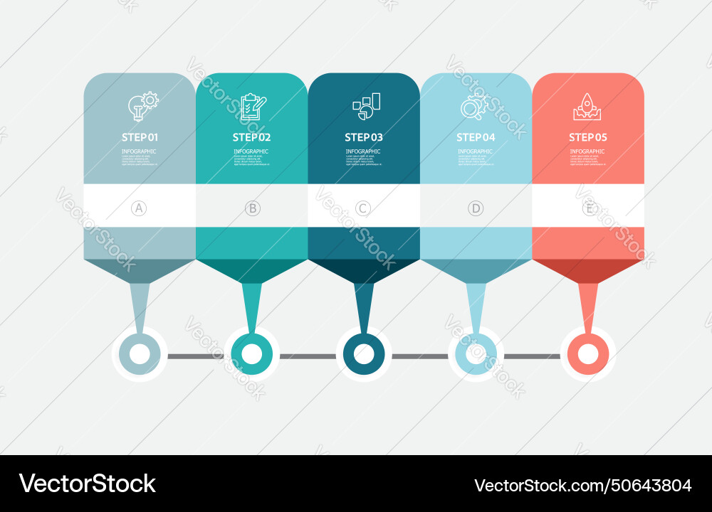 Infographics timeline element business workflow Vector Image