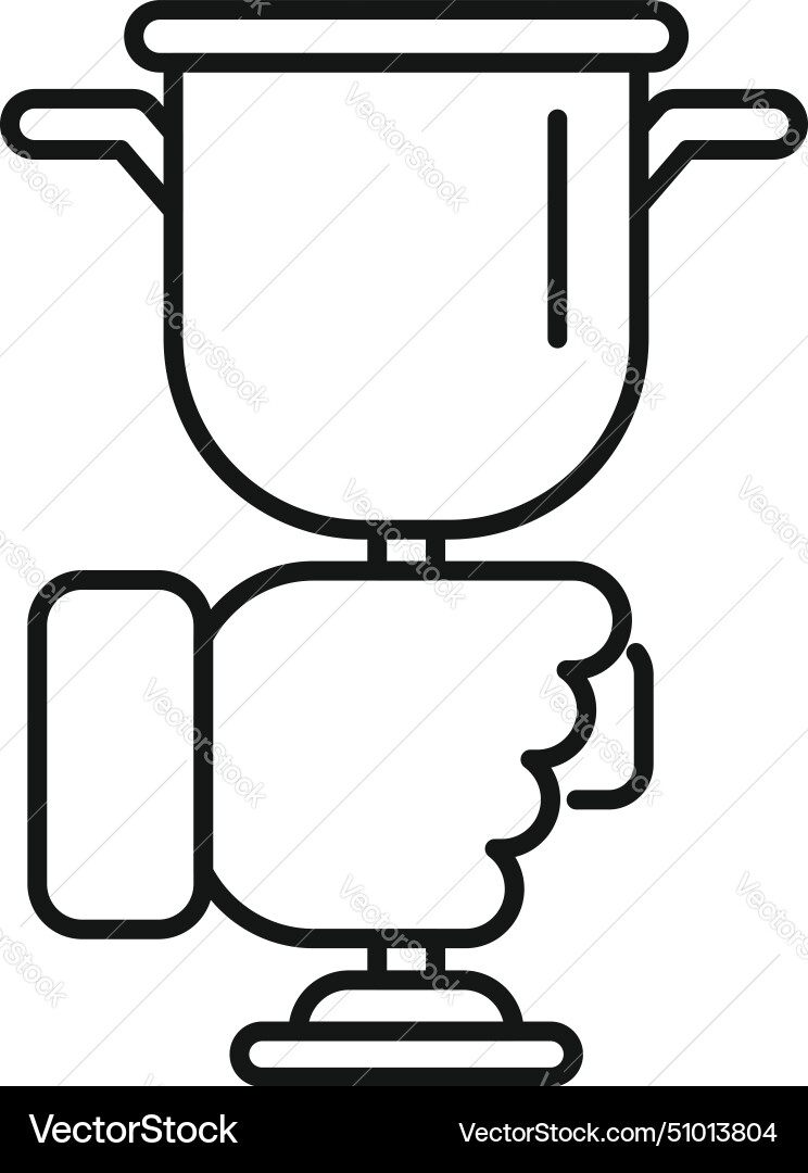 Leader handle cup icon outline success Royalty Free Vector