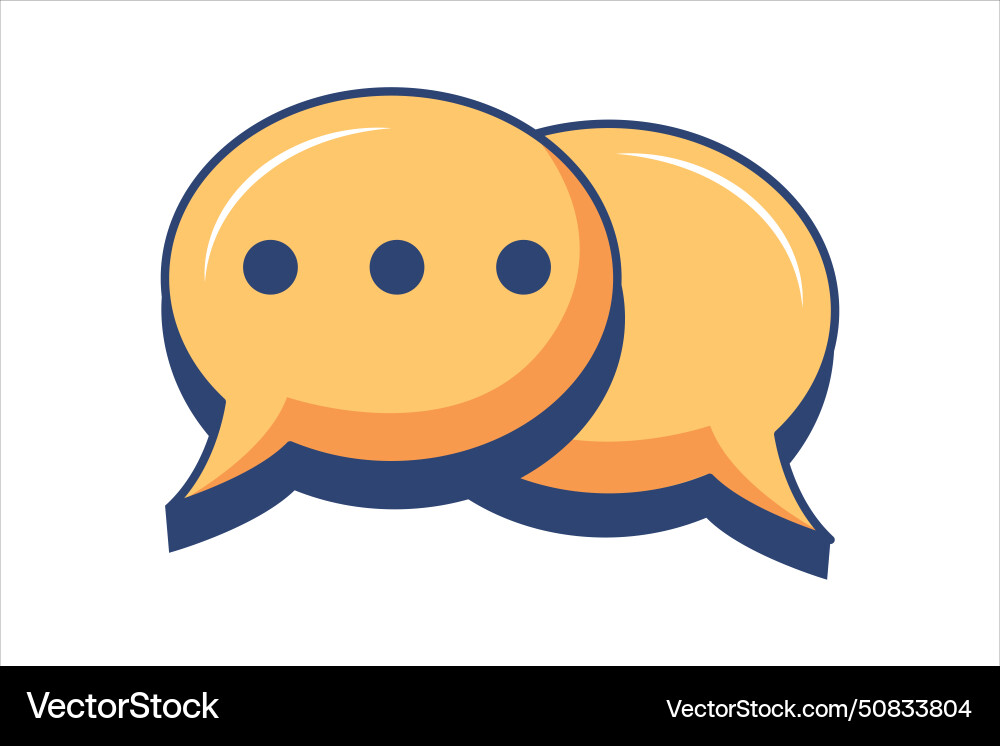 Message social media sticker design Royalty Free Vector