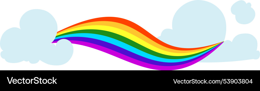 Rainbow in cloud colorful sky weather day Vector Image