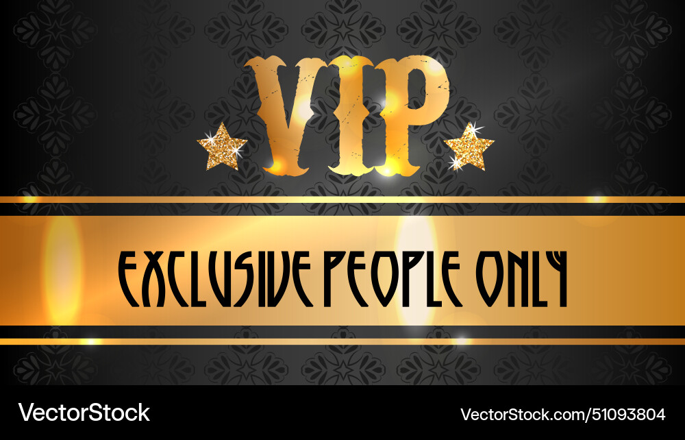 Vip card black great design for any purposes Vector Image