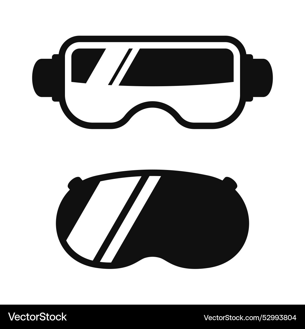 Vr headset icons set on white background Vector Image