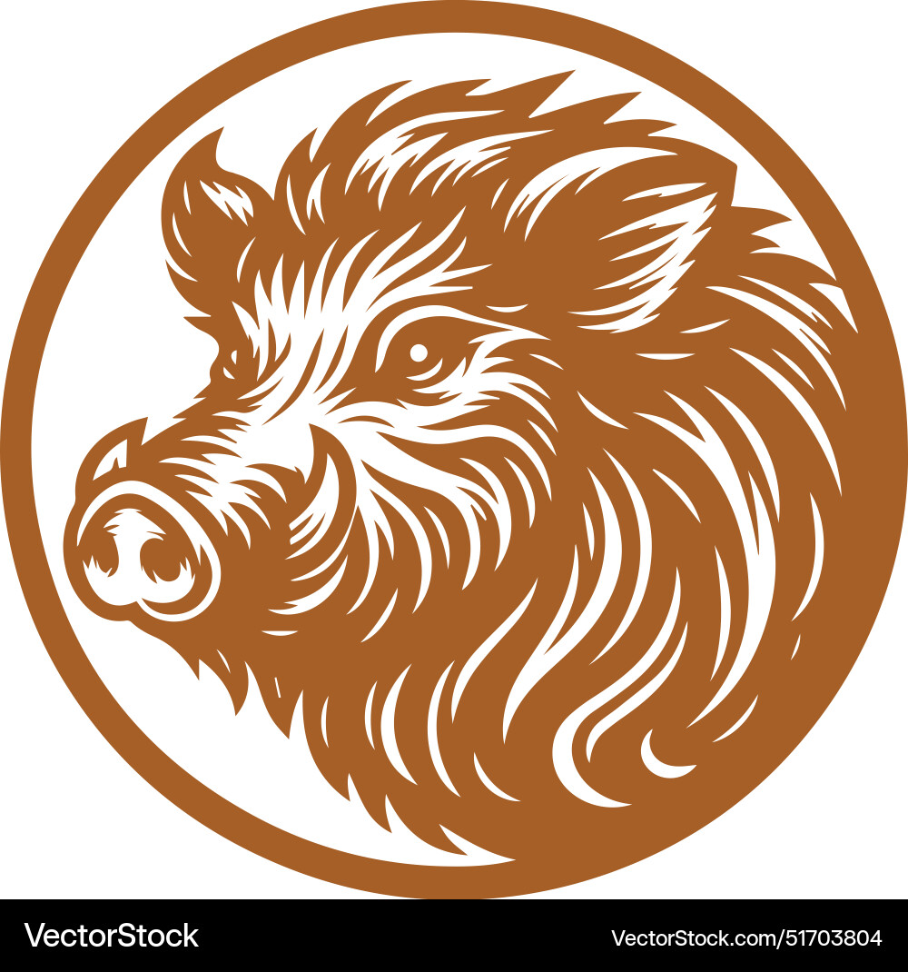 Wild boar logo Royalty Free Vector Image - VectorStock
