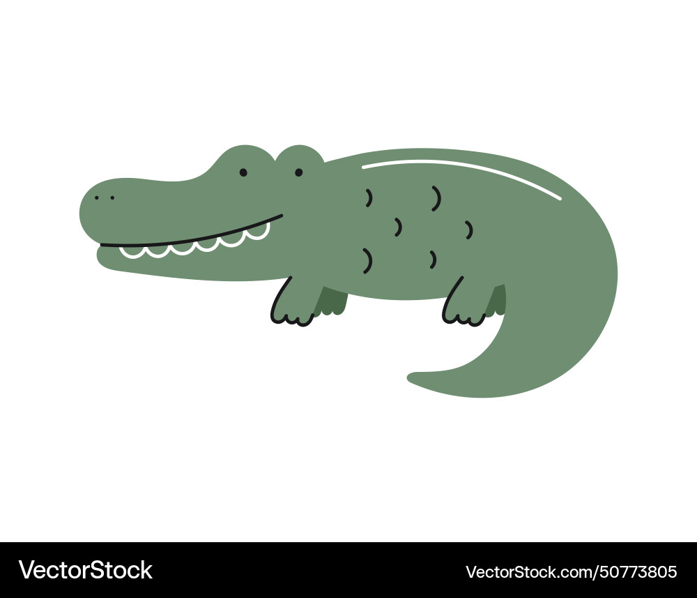 Cute crocodile Royalty Free Vector Image - VectorStock