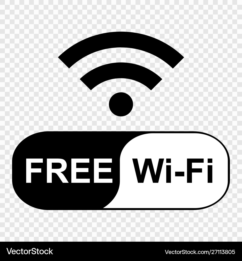 Free wifi sign Royalty Free Vector Image - VectorStock