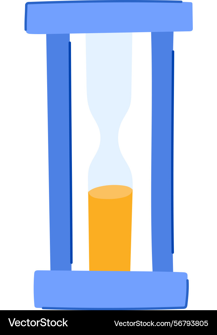 Fun sand timer kids cartoon Royalty Free Vector Image