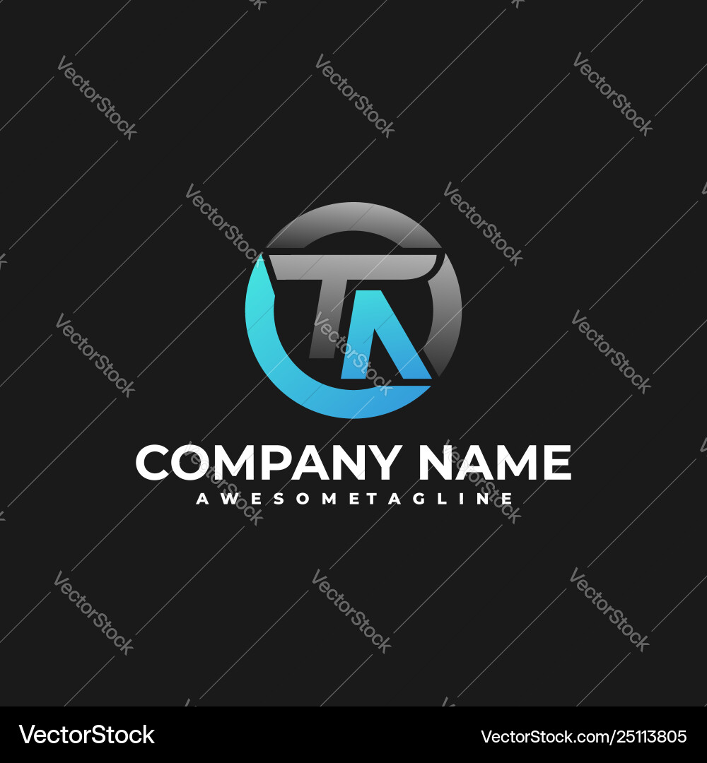 Letter ta template Royalty Free Vector Image - VectorStock