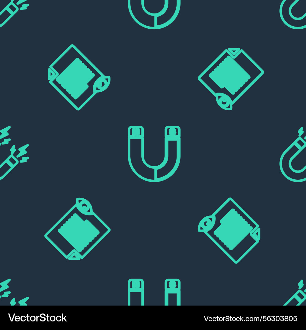 Magnet Pattern - Eye & Lightning Royalty Free Vector