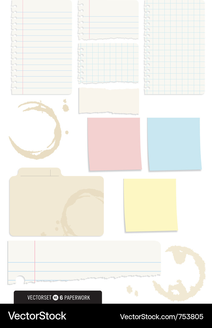 Note paper Royalty Free Vector Image - VectorStock