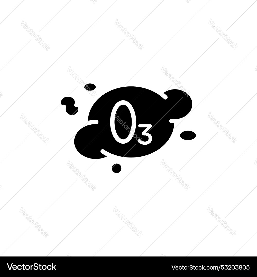 Ozonation icon set o3 molecule cleaning symbol Vector Image