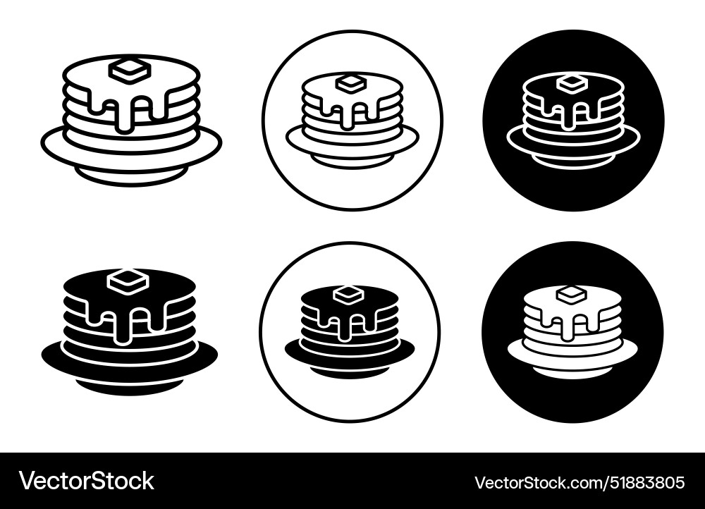 Pancakes icon Royalty Free Vector Image - VectorStock