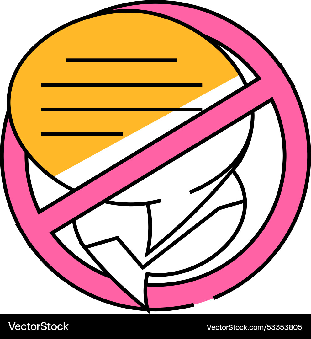 Refusal to communicate in real life icon color Vector Image