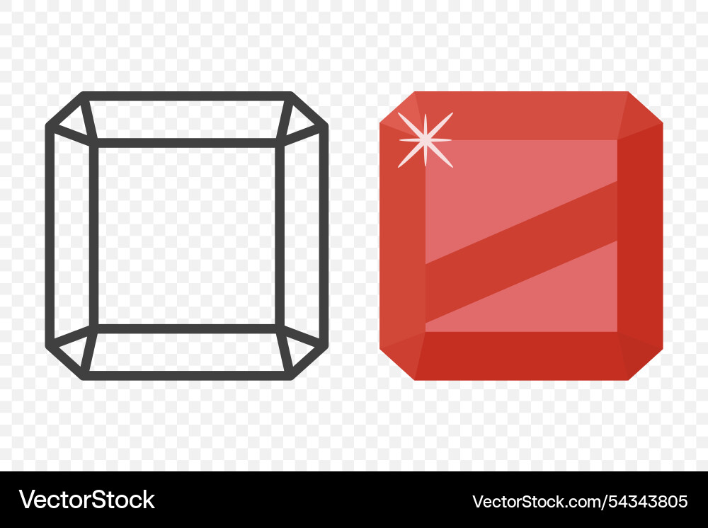 Simple minimalistic gemstone icon diamond Vector Image