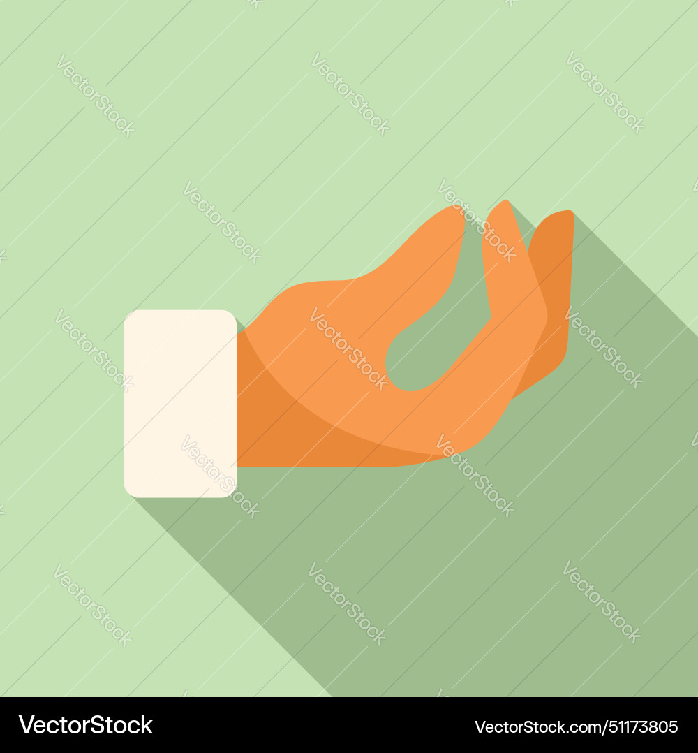 Spiritual practice hand move icon flat Royalty Free Vector