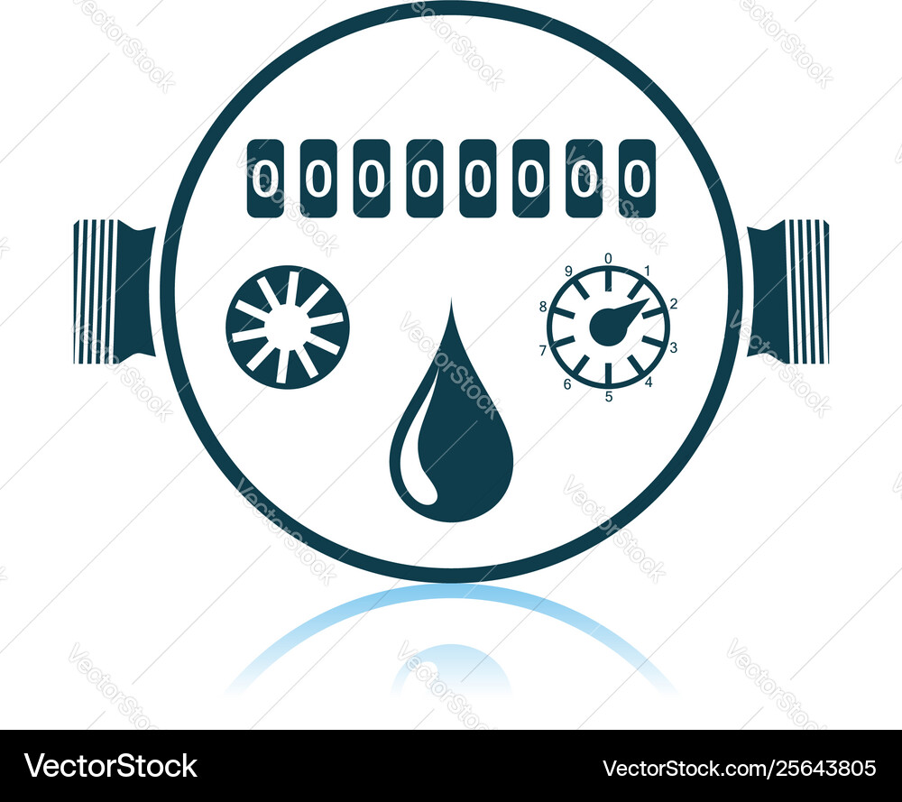 Water meter icon Royalty Free Vector Image - VectorStock