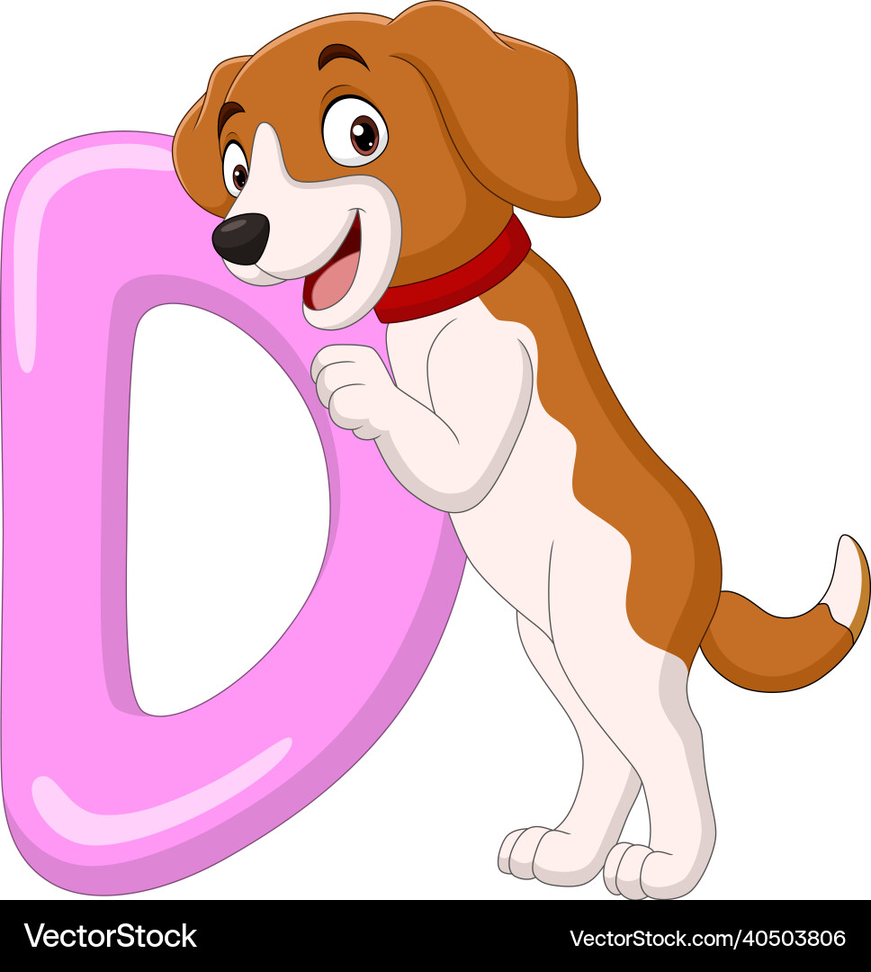 Alphabet letter d for dog Royalty Free Vector Image