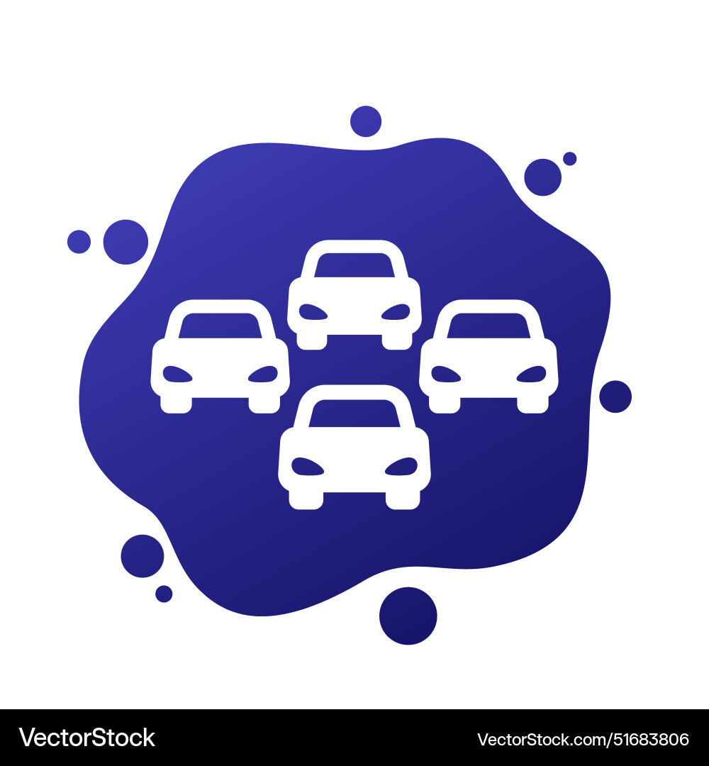 Car fleet icon for web Royalty Free Vector Image