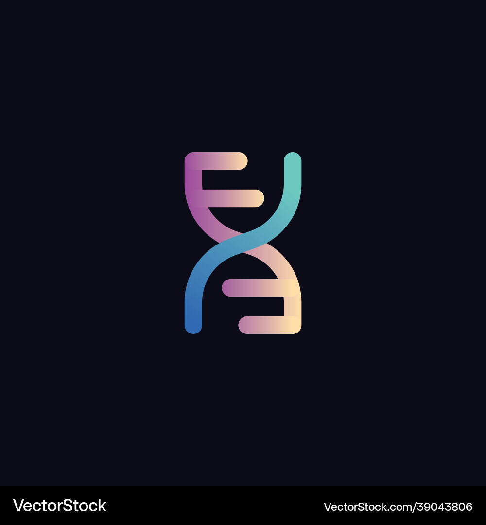Dna science logo Royalty Free Vector Image - VectorStock
