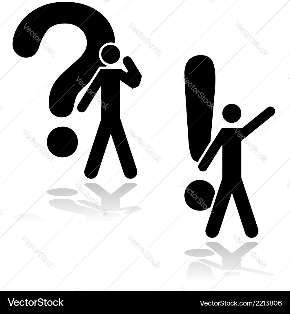 Doubt and solution Royalty Free Vector Image - VectorStock