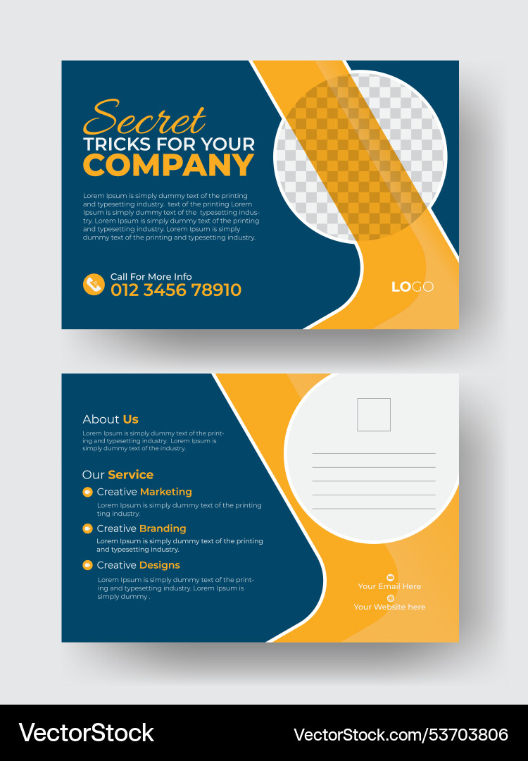 Eddm postcard template creative modern design Vector Image