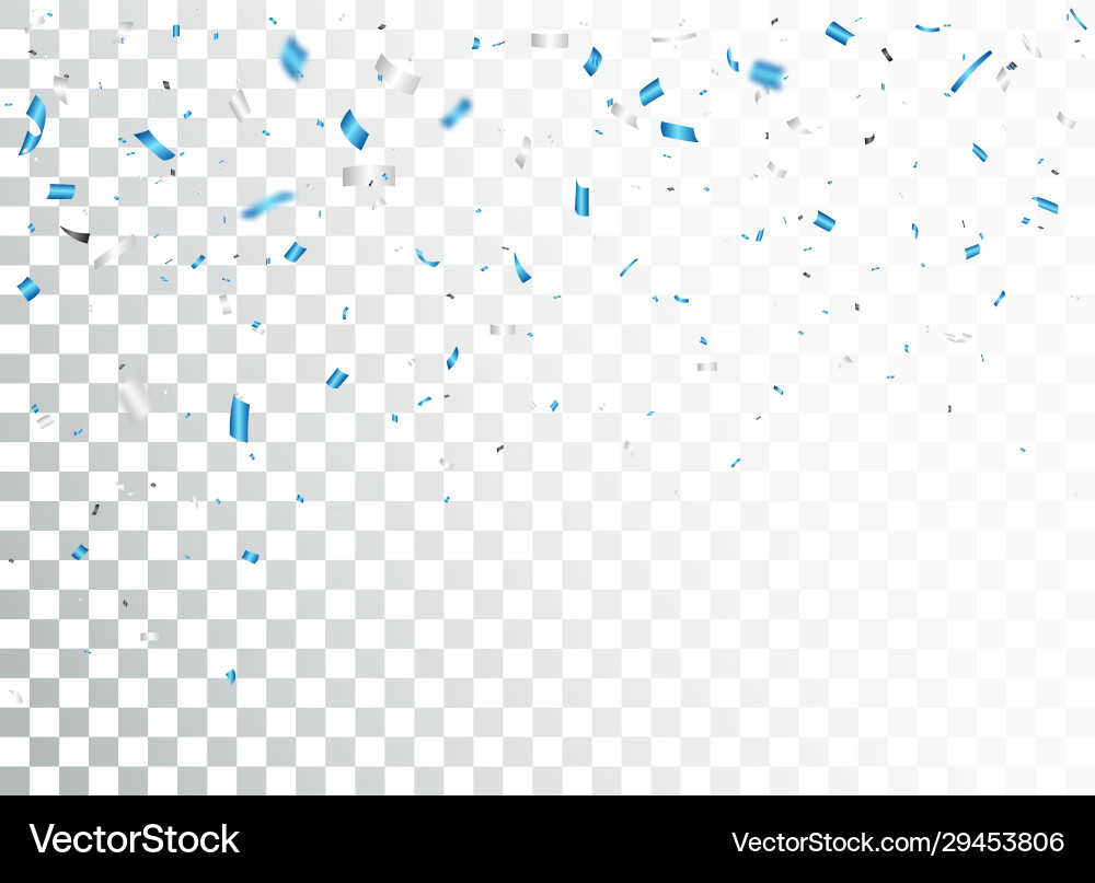 Falling blue confetti celebration design Vector Image